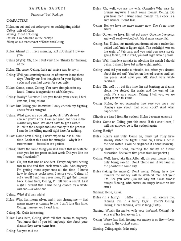 Sa Pula, Sa Puti | Gambling