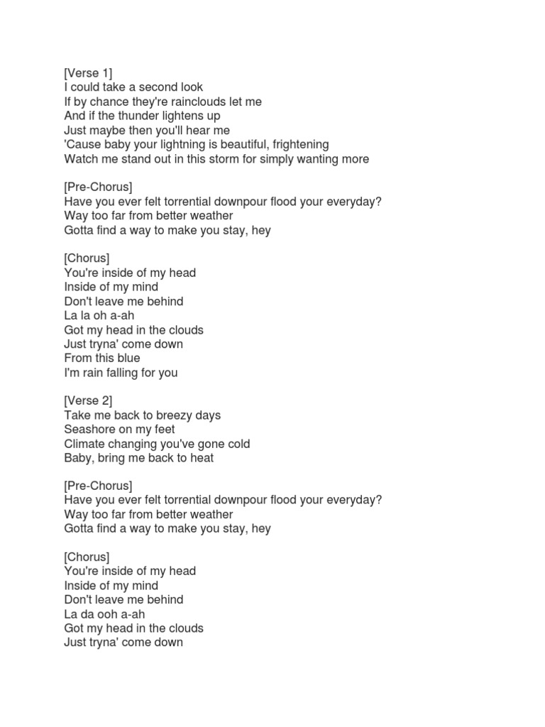 Any Name's Okay - Clouds Lyrics | PDF