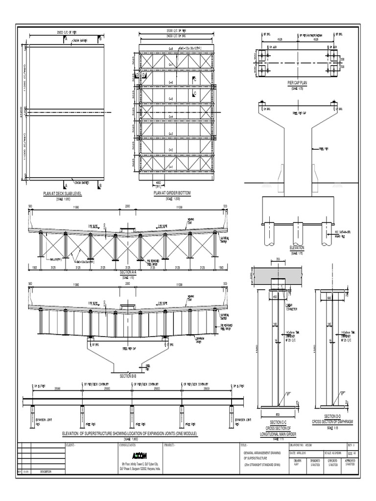 Pier Cap Plan: Project:-Client: - Consultants | PDF | Structural ...