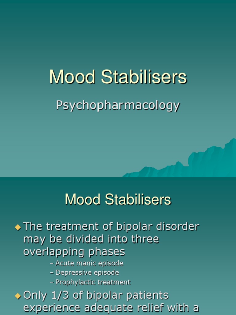 Mood Stabilisers: Psychopharmacology | PDF | Bipolar Disorder ...