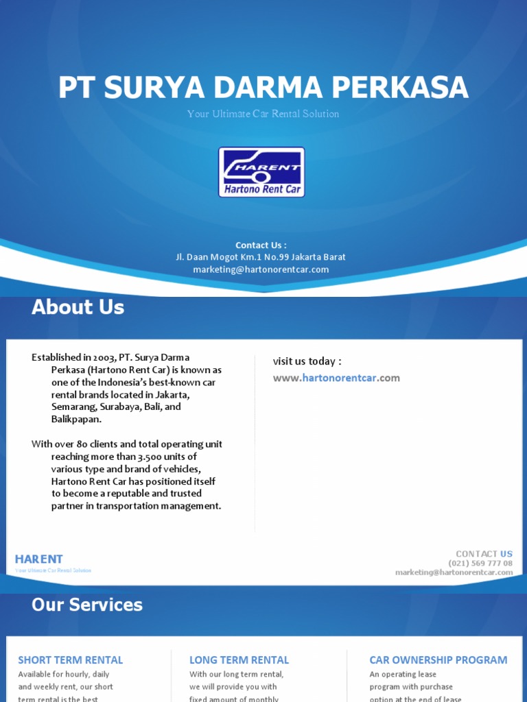 Company Profile | PDF | Renting | Car Rental