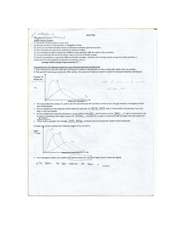 STPM Chemistry Term 1 Chapter 4: Matter | PDF