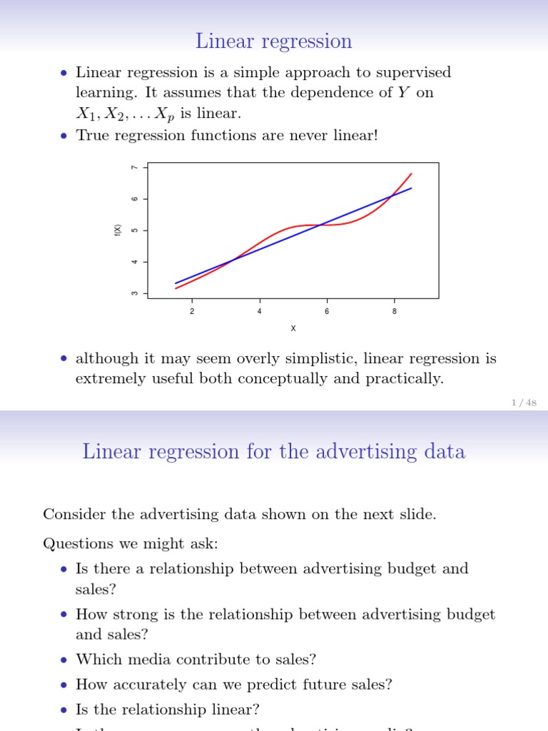 3 Linear Regression-Handout PDF | PDF | Errors And Residuals ...