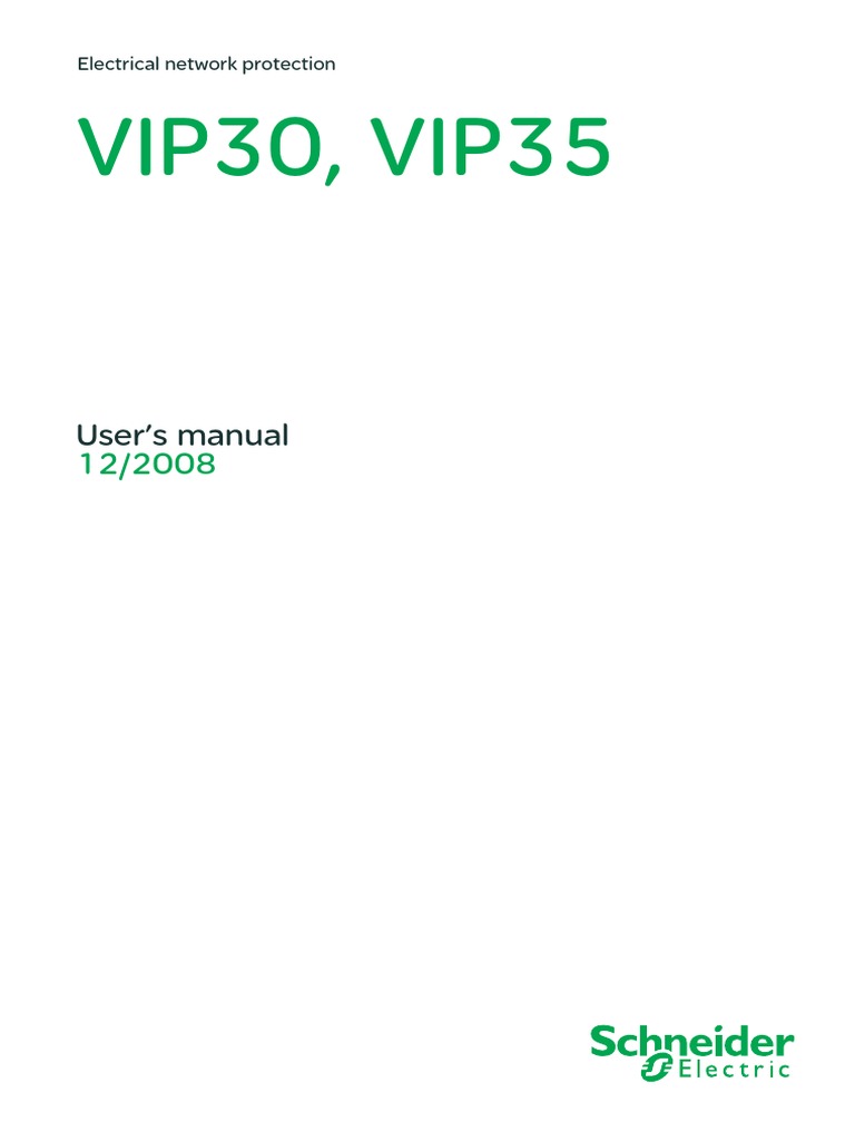 VIP 30 35 User Manual 2009 ENG PDF | Download Free PDF | Relay ...