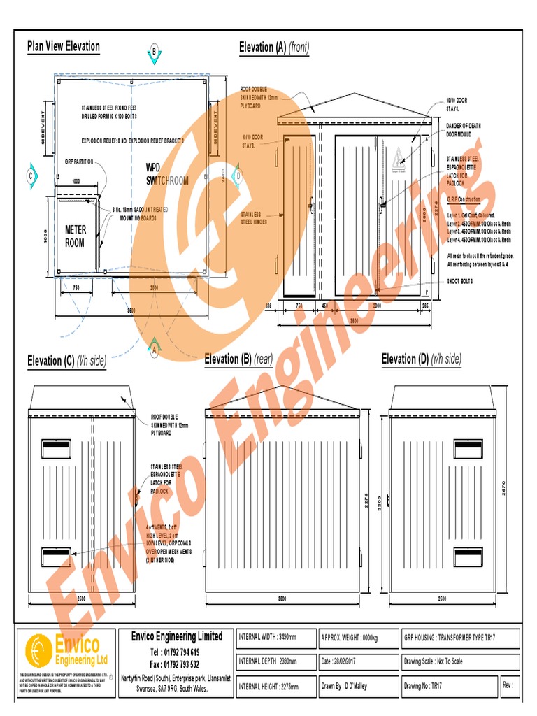GRP Transformer Housing TR17 | PDF | Fiberglass | Door