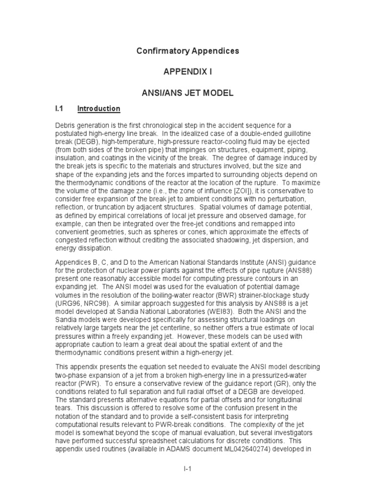 Ml043280009 - Ansi Jet Model Appendix 1 | PDF | Fluid Dynamics | Pressure