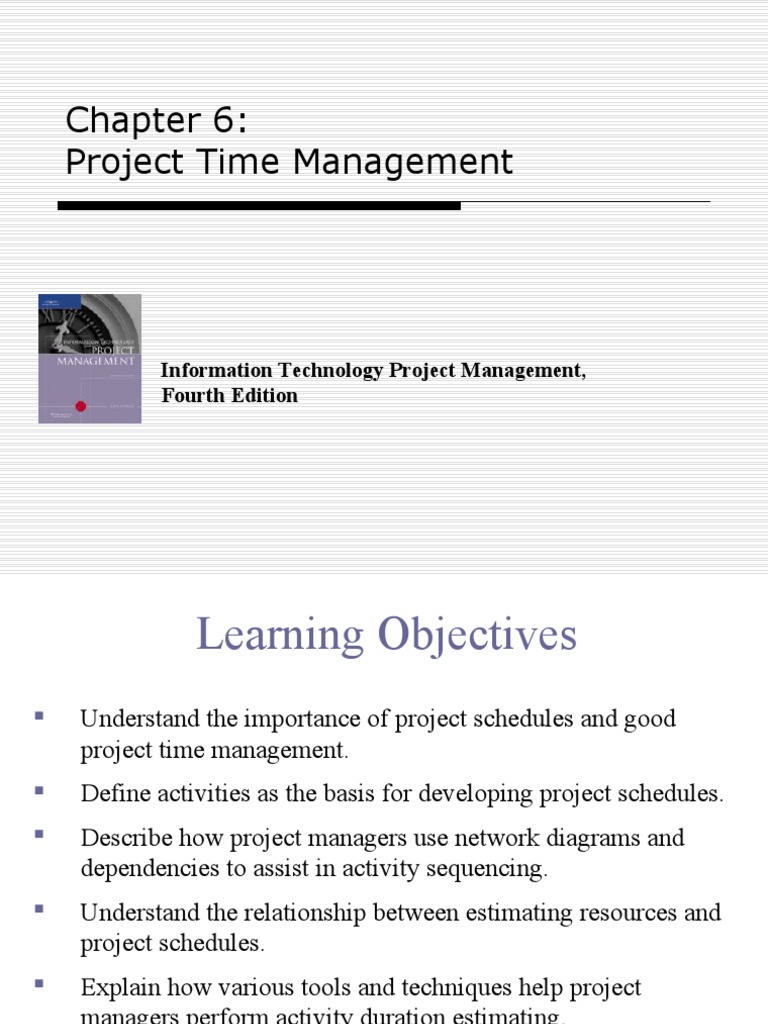Project Time Management | PDF | Project Management | Techniques