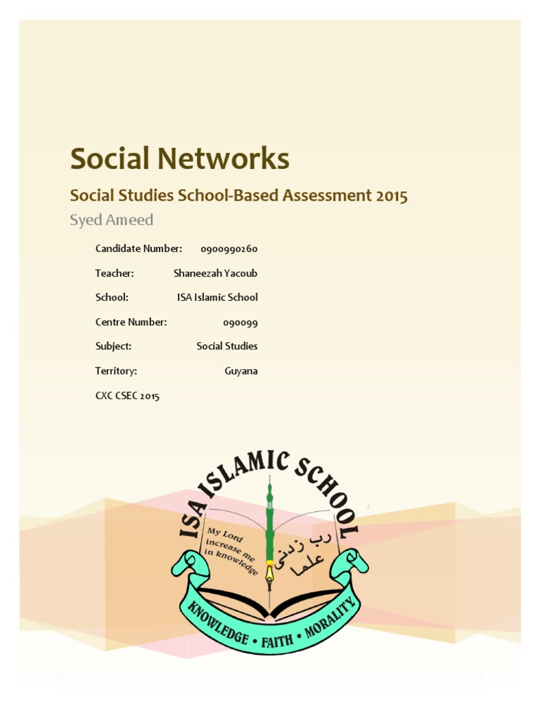 SBA (Social Networks) | PDF | Adolescence | Social Networking Service