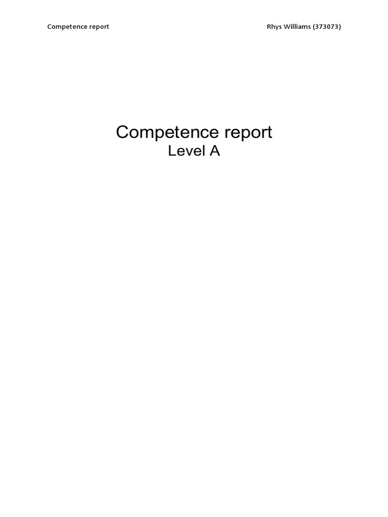 Competence Report Upload | PDF | Swot Analysis | Learning
