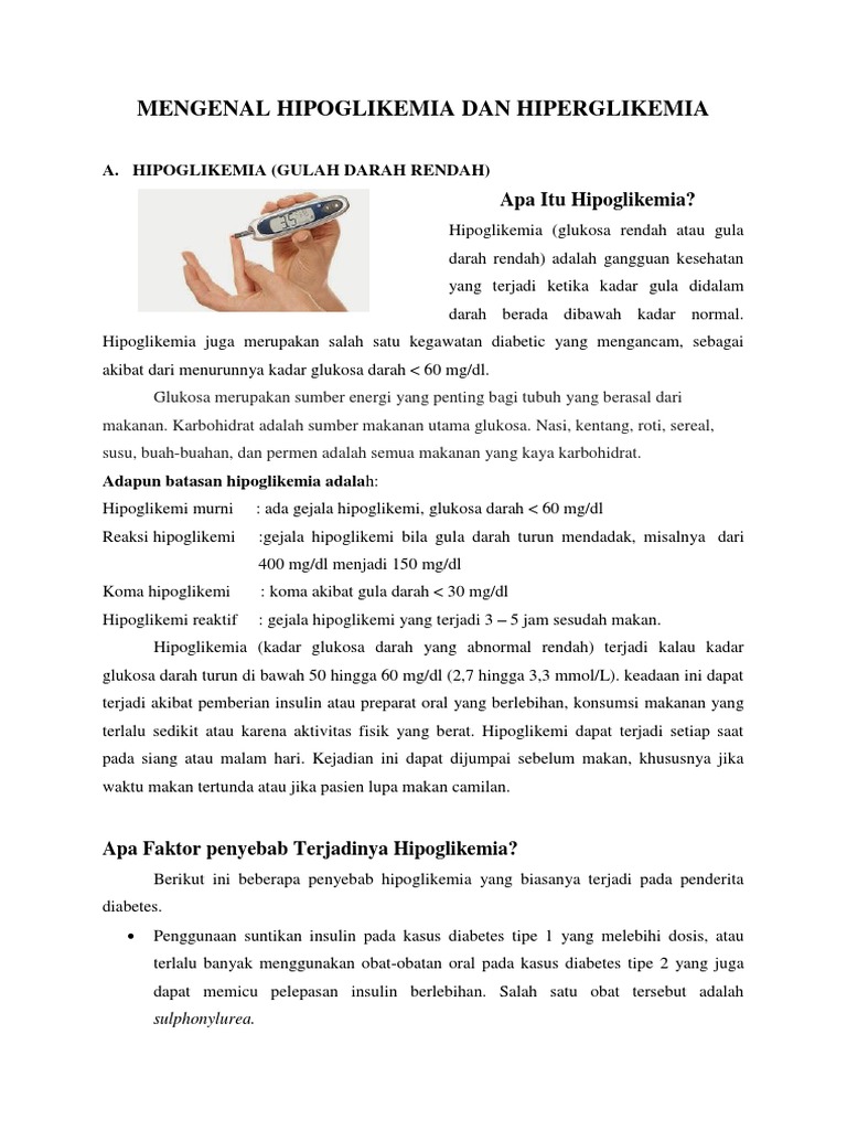 Mengenal Hipoglikemia & Hiperglikemia | PDF | Pengembangan Diri