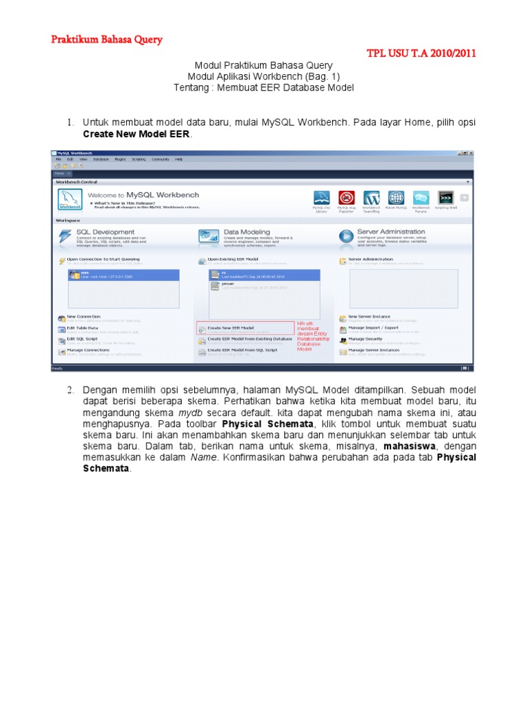 Modul MySQL Workbench (Bahasa Query) | PDF | Karier & Perkembangan | Metode & Bahan Ajar