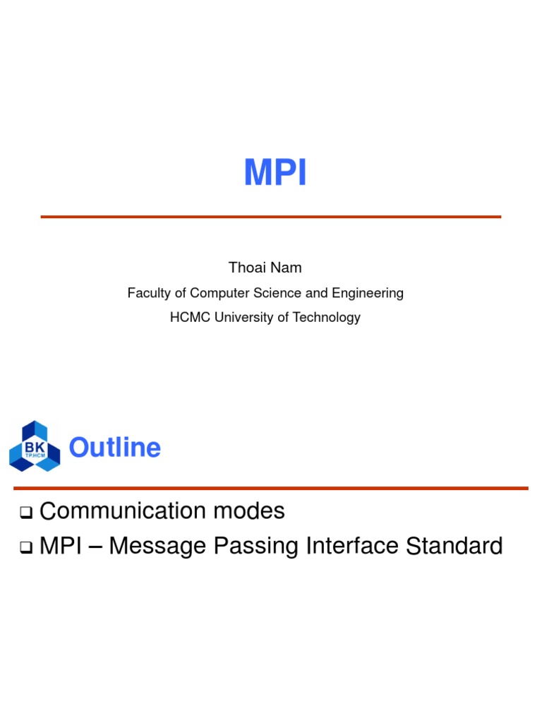 Parallelprocessing Ch3 Mpi Pdf Message Passing Interface Computer Architecture 1209