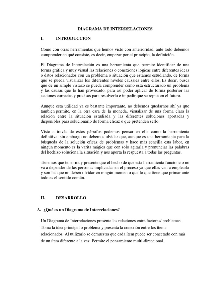 Diagrama de Interrelaciones Explicado | PDF | Herramientas | Magia ...