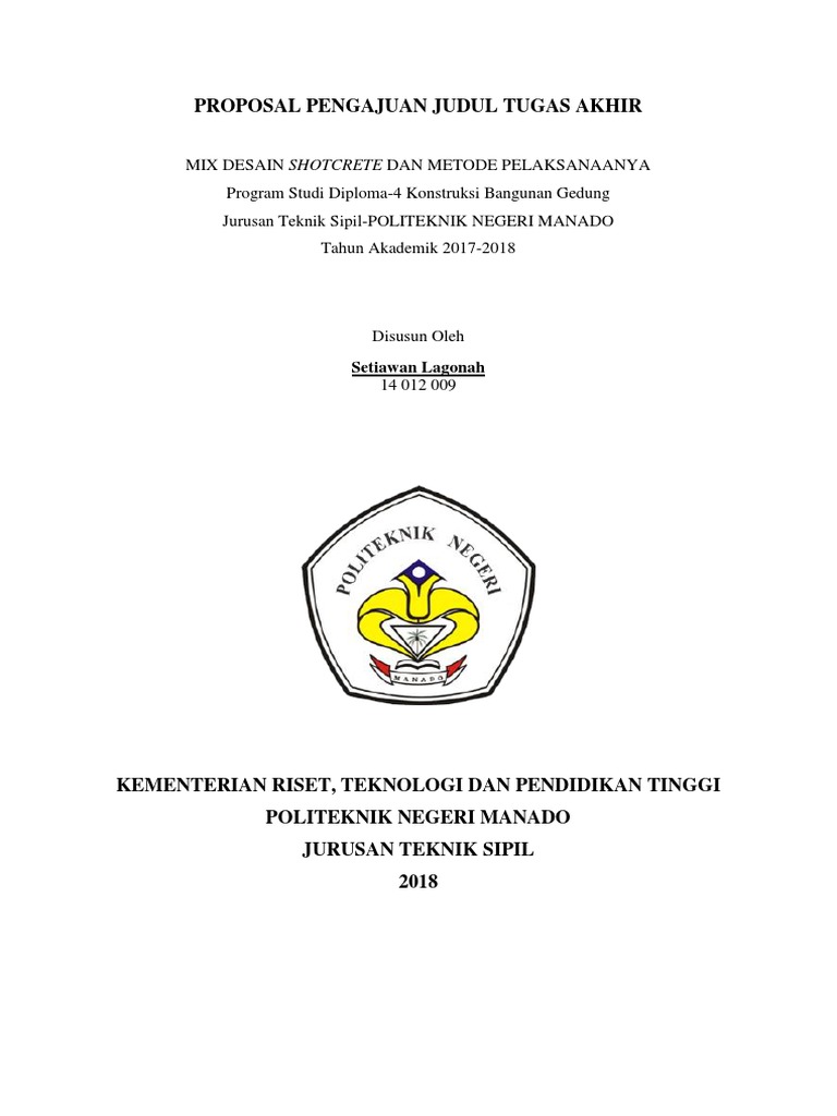 Proposal Pengajuan Judul Tugas Akhir | PDF