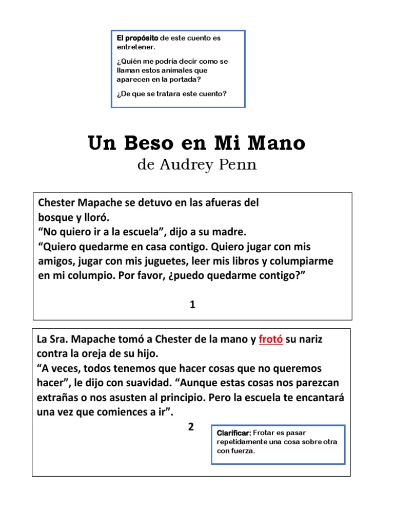 Un Beso en Mi Mano | Descargar gratis PDF | Ocio