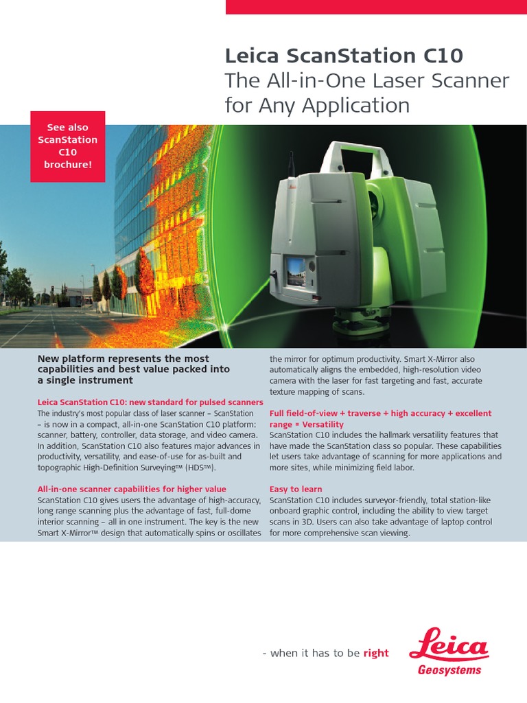 Leica ScanStation C10 DS en | PDF | Image Scanner | Personal Computers