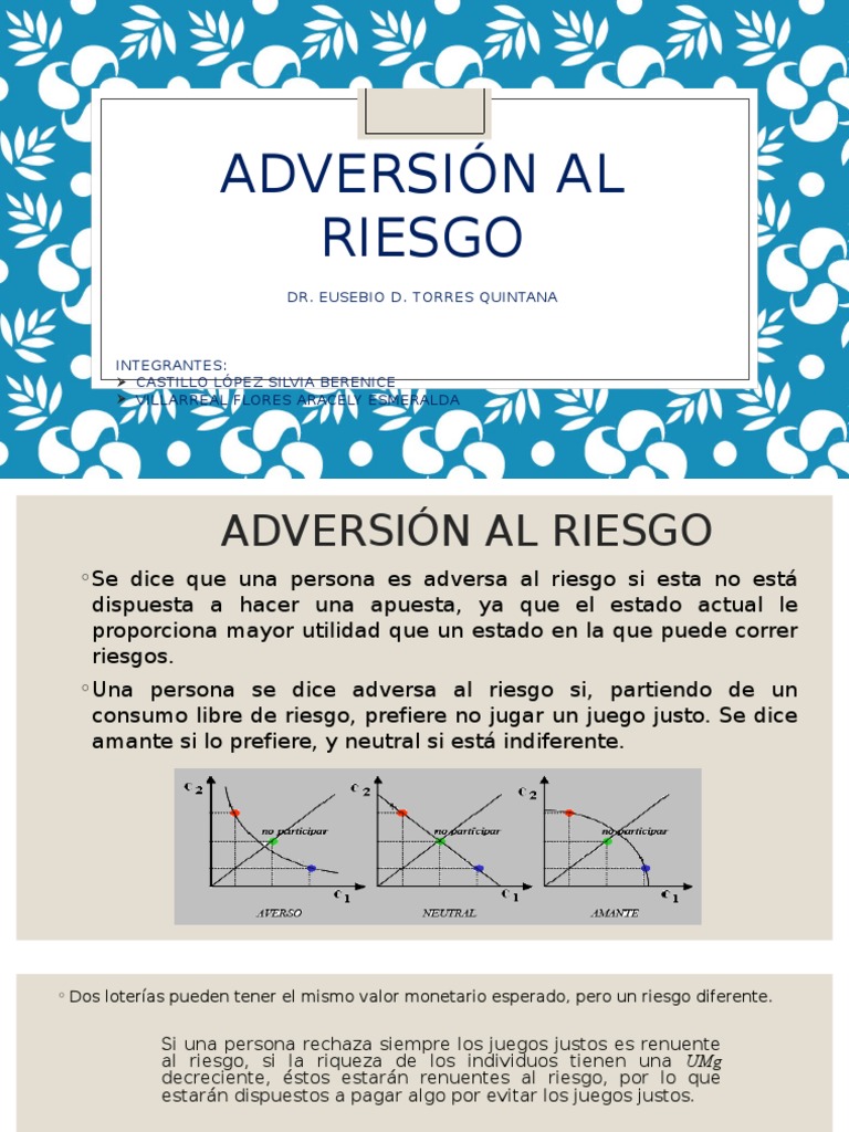 Aversión al Riesgo: Conceptos y Ejemplos | PDF | Aversión al riesgo ...