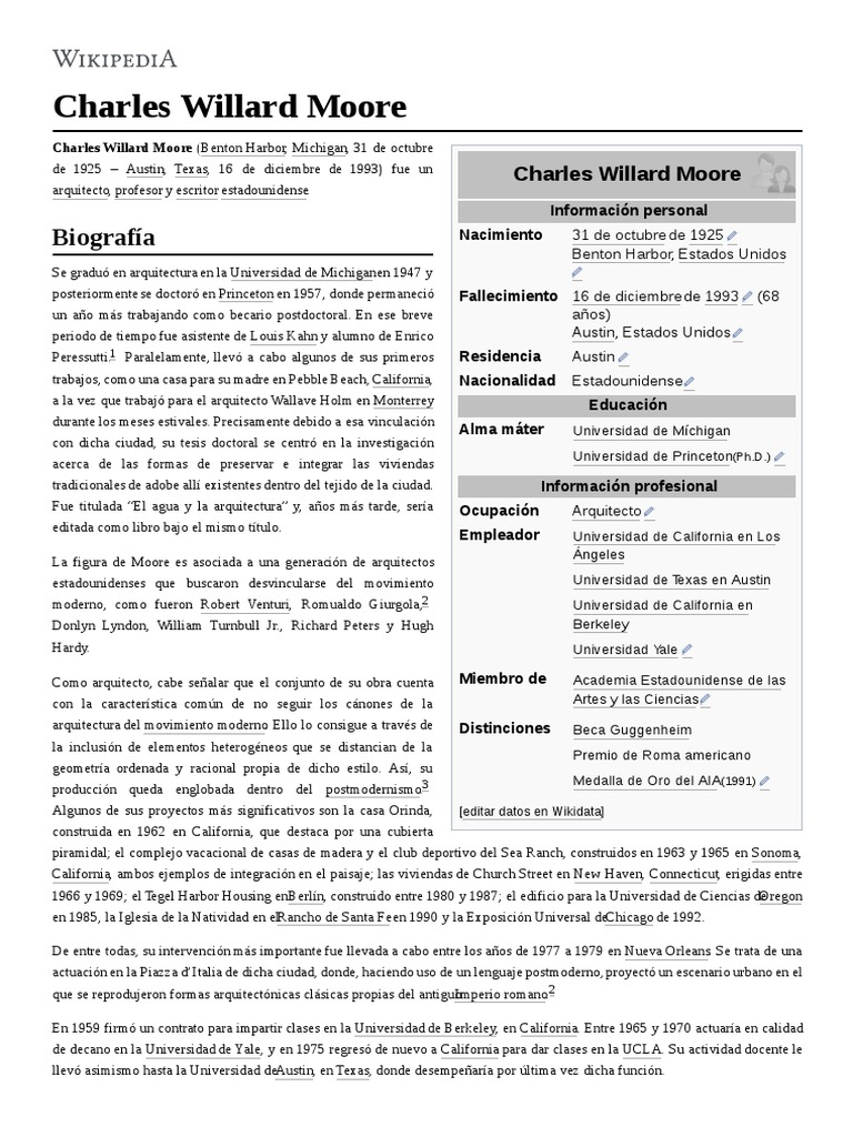 Charles Willard Moore PDF | PDF | Educación avanzada