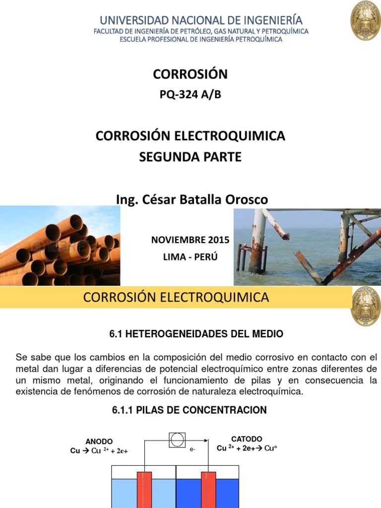 Corrosión Electroquímica | PDF | Corrosión | Redox