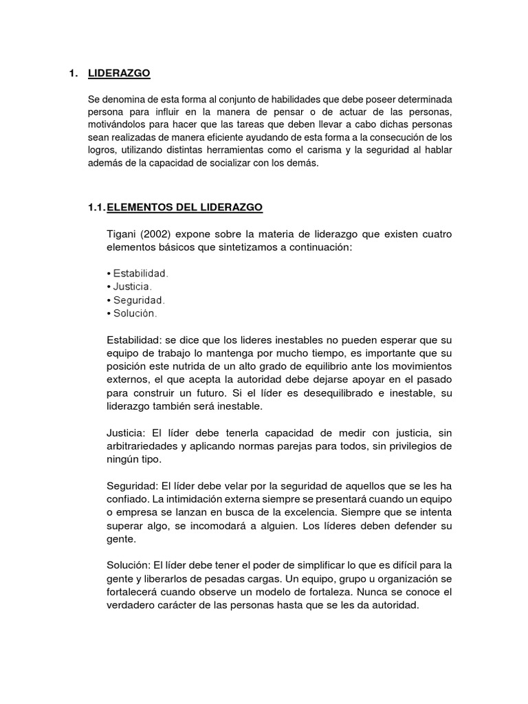 LIDERAZGO | PDF | Liderazgo | Teoría