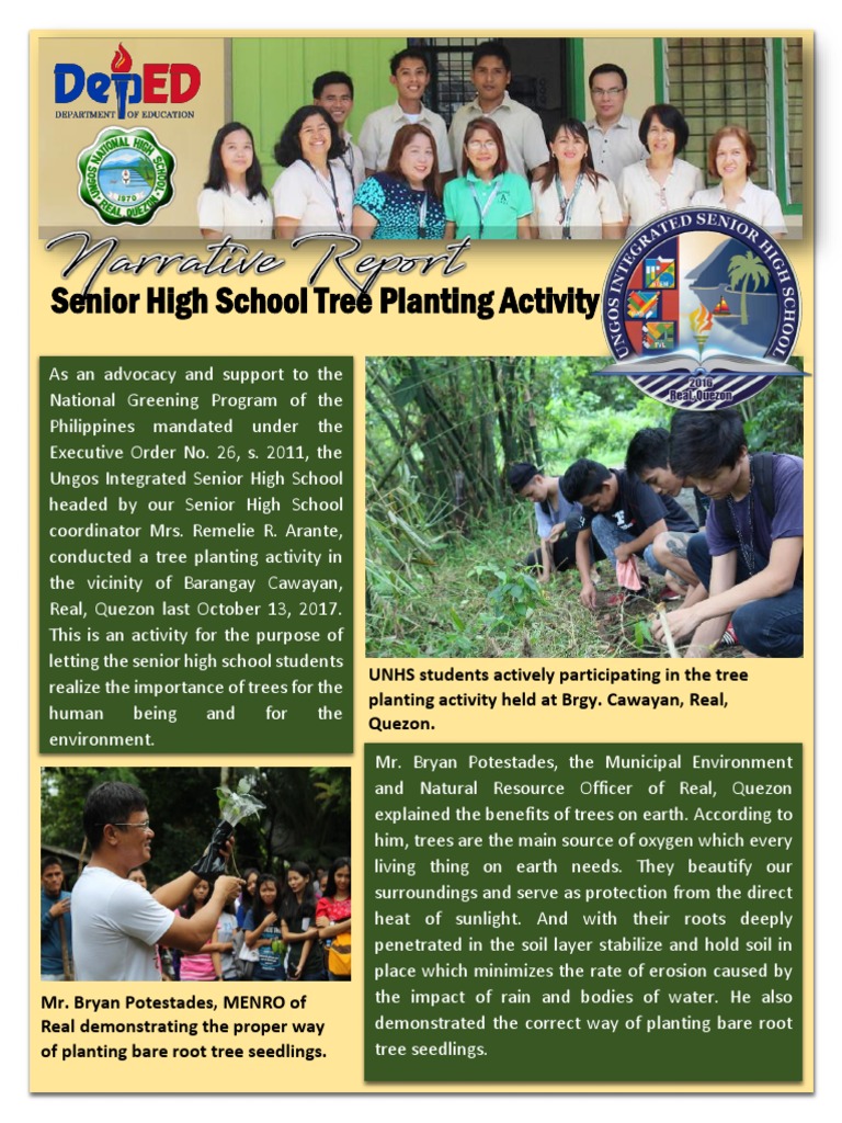 Narrative Report On Tree Planting | PDF | Trees | Soil
