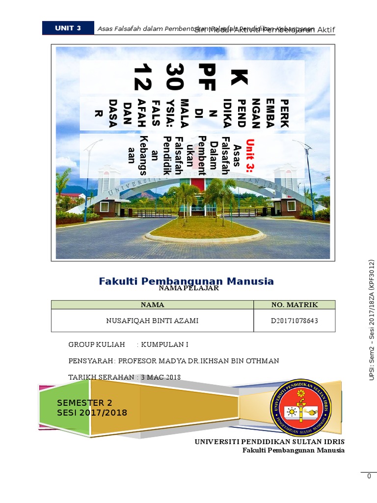 UNIT 3 Asas Falsafah Dalam FPK | PDF
