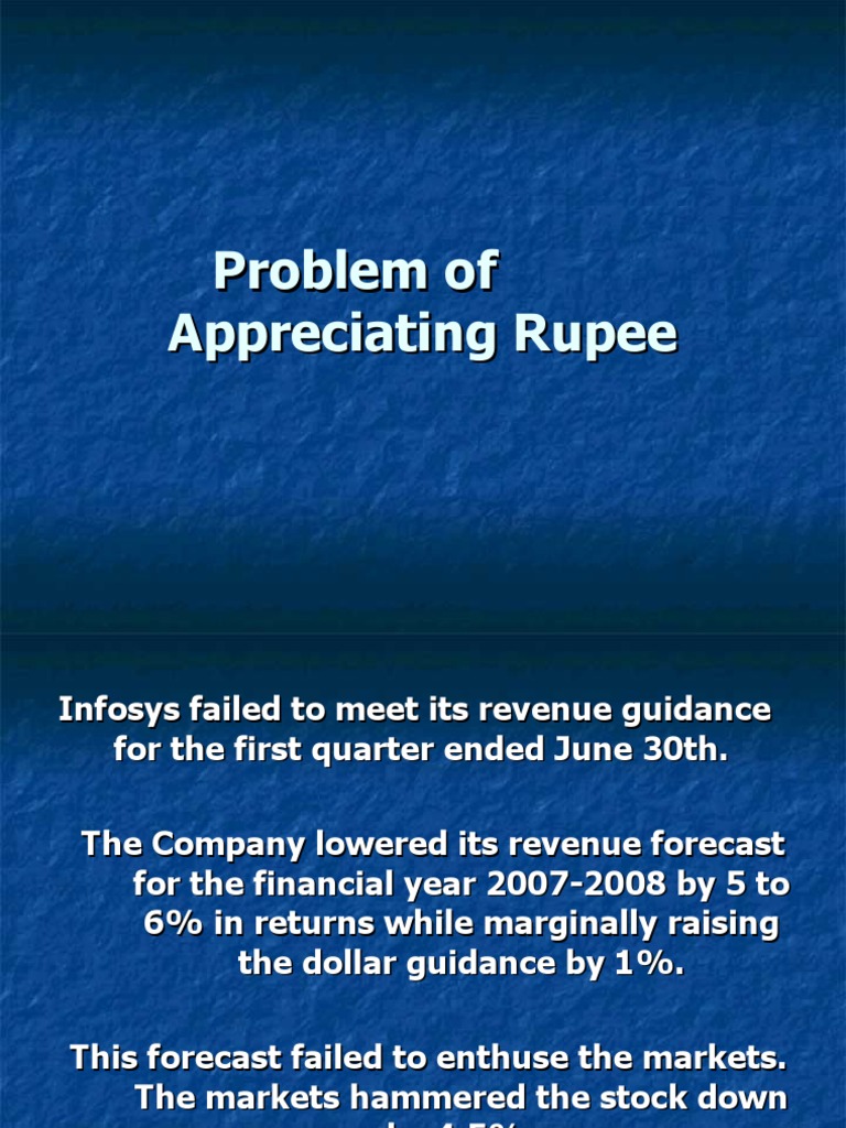 Impact of Rupee Appreciation on Infosys | PDF