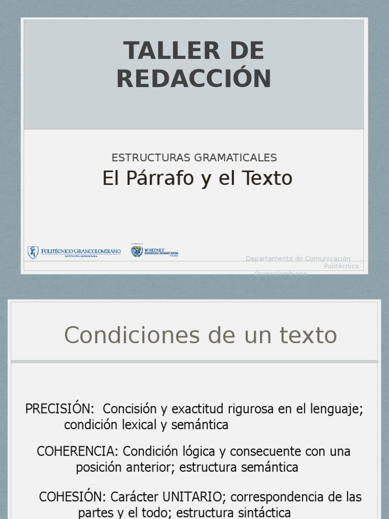 Estructura y elementos del párrafo | PDF | Oración (Lingüística) | Palabra