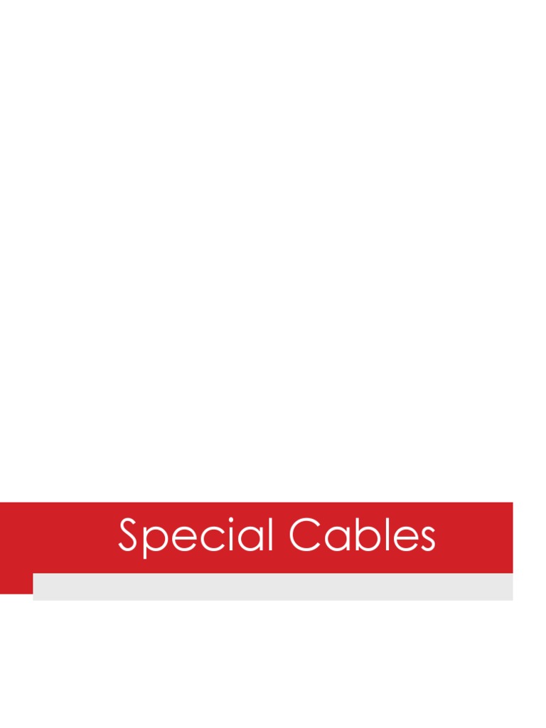 Special Cables Catalogue - El Sewedy Cables | PDF | Wire | Electricity