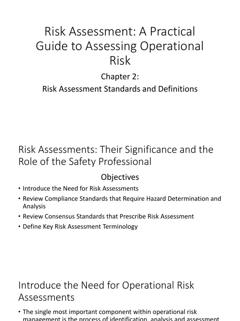 Risk Assessment - Chapter 2 | PDF | Occupational Safety And Health ...