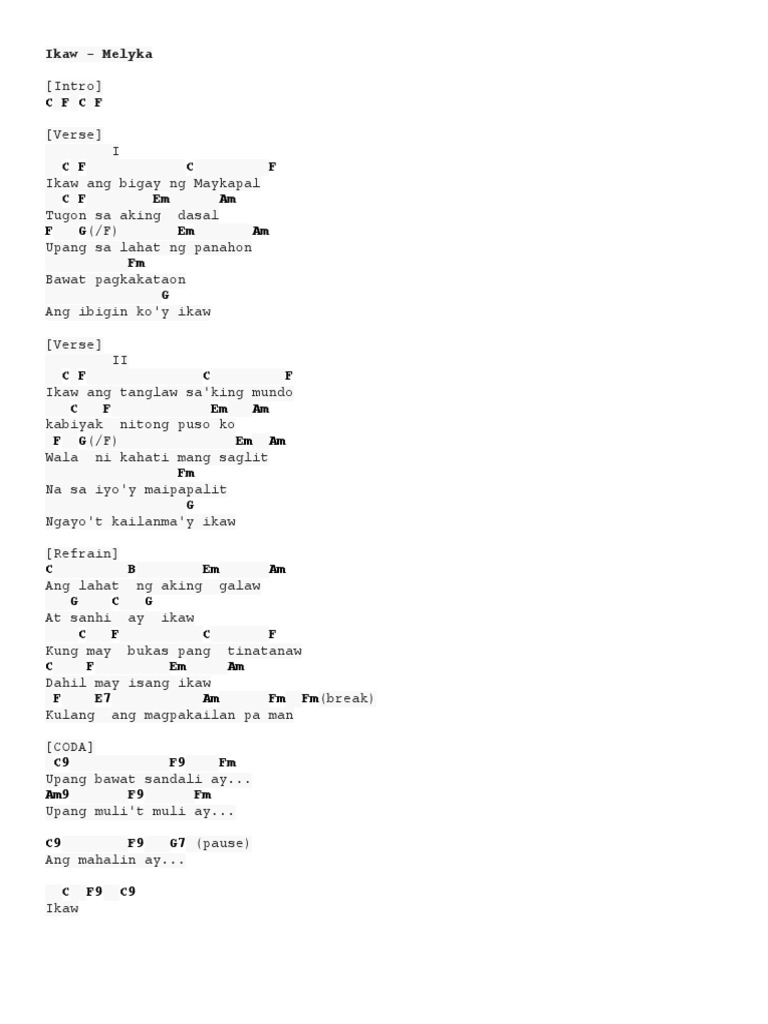 Ikaw | PDF | Song Structure | Songs