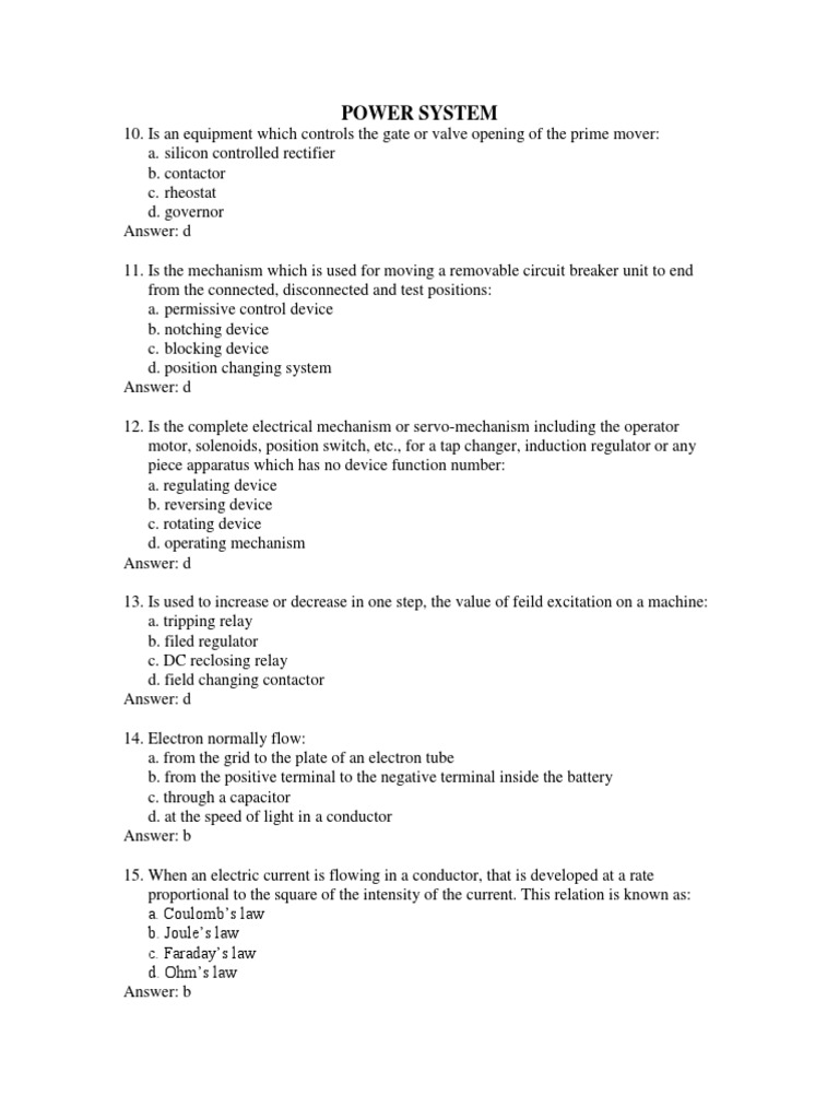 Electrical Engineering Board Exam Review | PDF | Transformer ...
