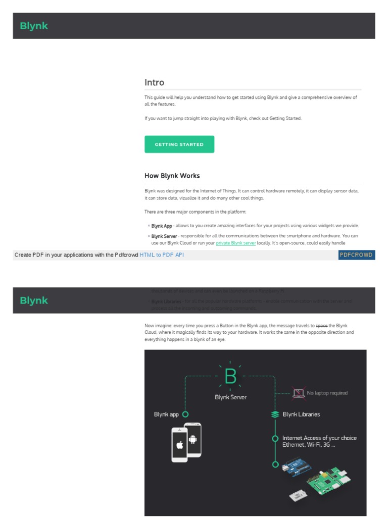 Docs Blynk CC Blynk Server | PDF | Application Software | Mobile App