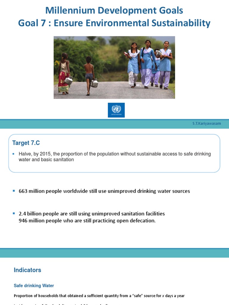 Millenium Development Goal 7 C | PDF