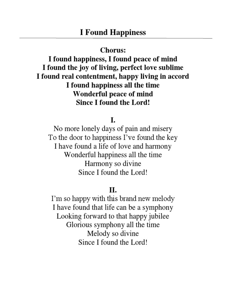 I Found Happiness | PDF | Entertainment (General)