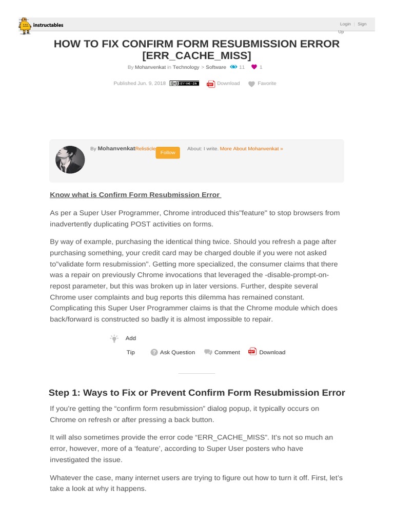 How To Fix Confirm Form Resubmission | PDF | Hypertext Transfer Protocol | Cyberspace