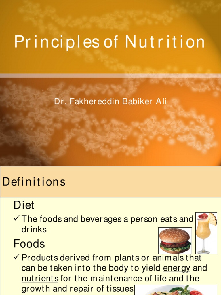 Principles of Nutrition | PDF | Nutrition | Diet & Nutrition
