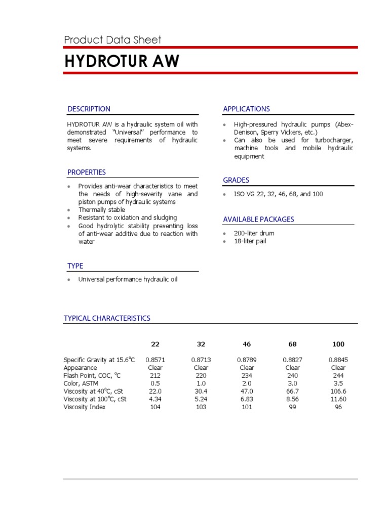 Hydrotur AW | PDF