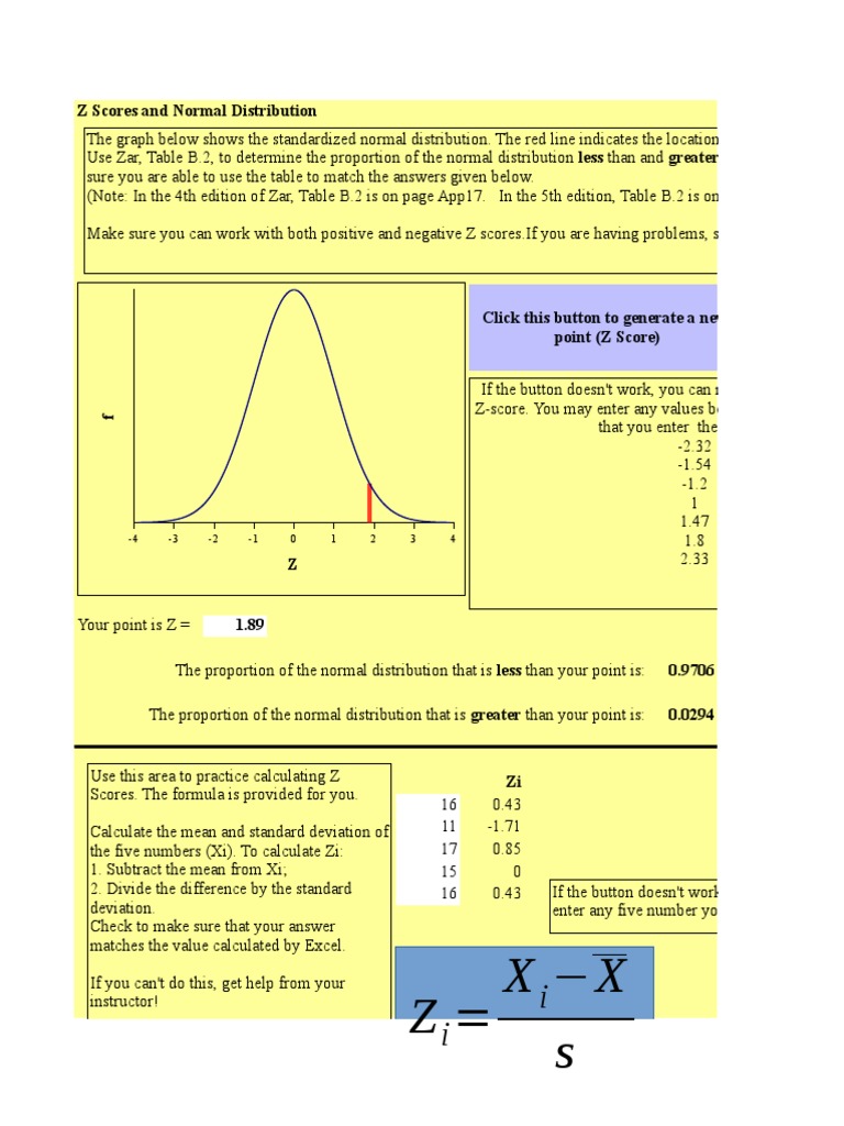 Z Score Calculation Guide | PDF | Standard Score | Normal Distribution
