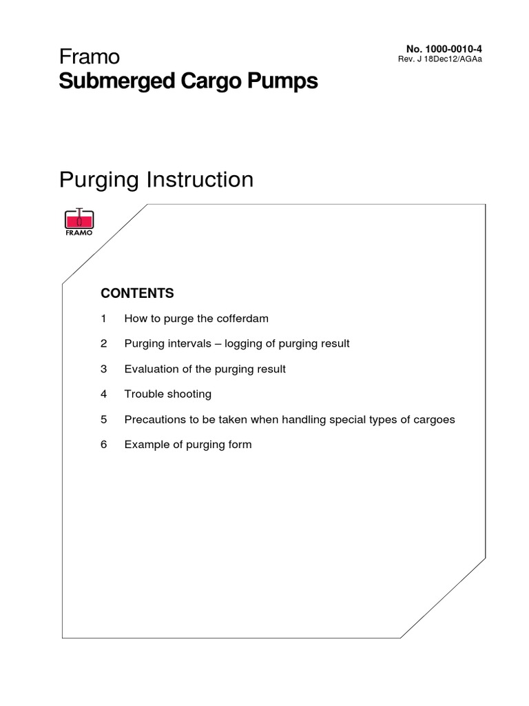 Framo Purging Instruction | PDF | Leak | Pump