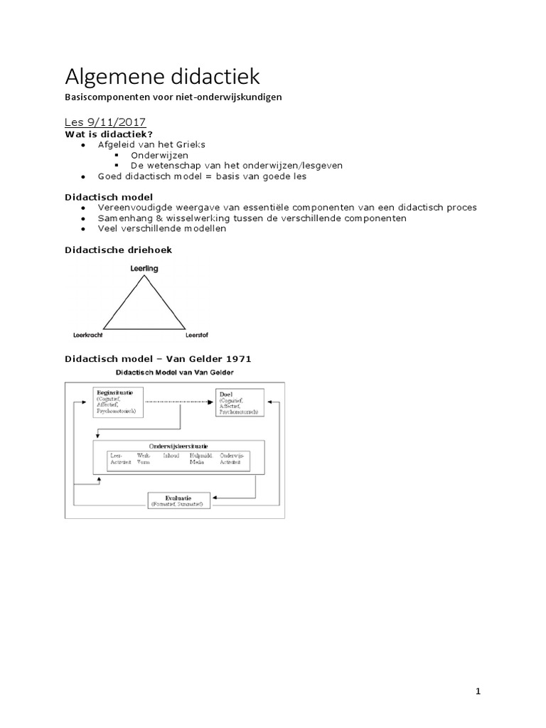 Algemene Didactiek | PDF
