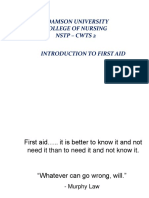 Principles of First Aid | PDF | First Aid | Emergency