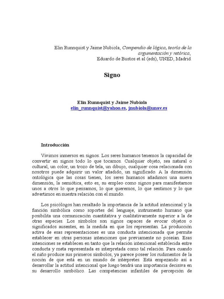 Signos y lenguaje: una exploración semiótica | PDF | Aristóteles ...