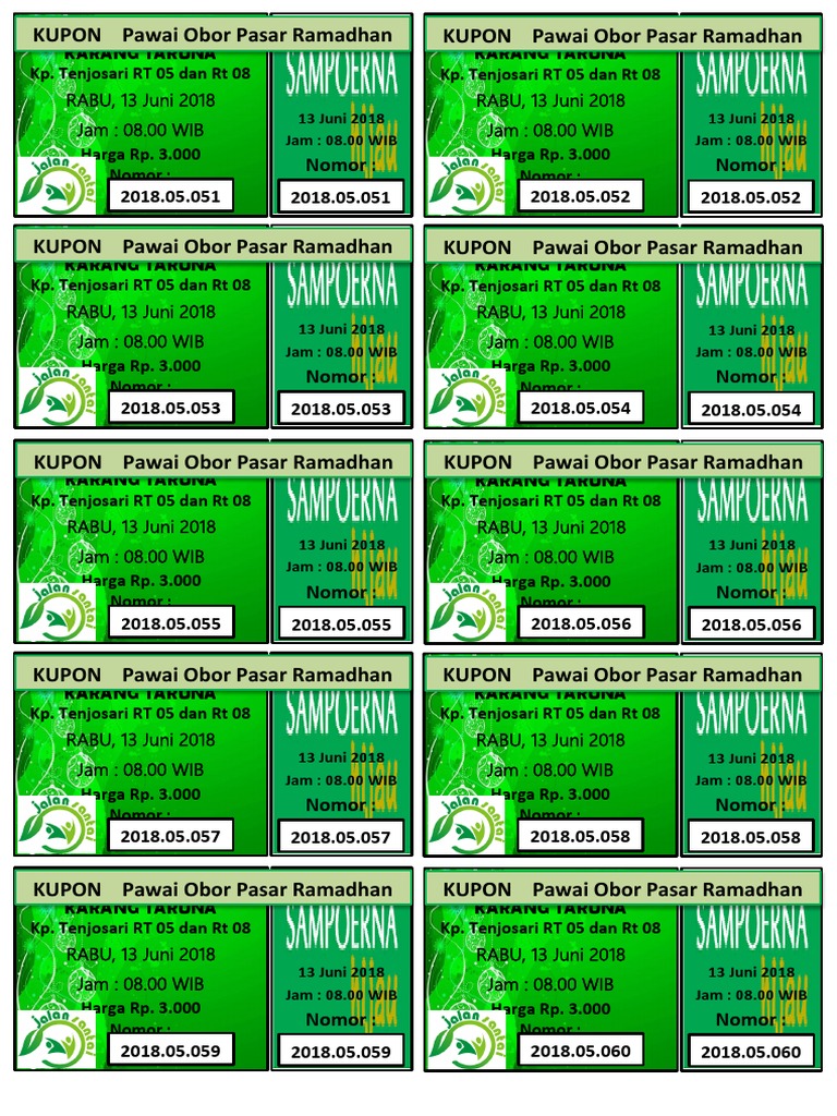Kupon Pawai Obor | PDF