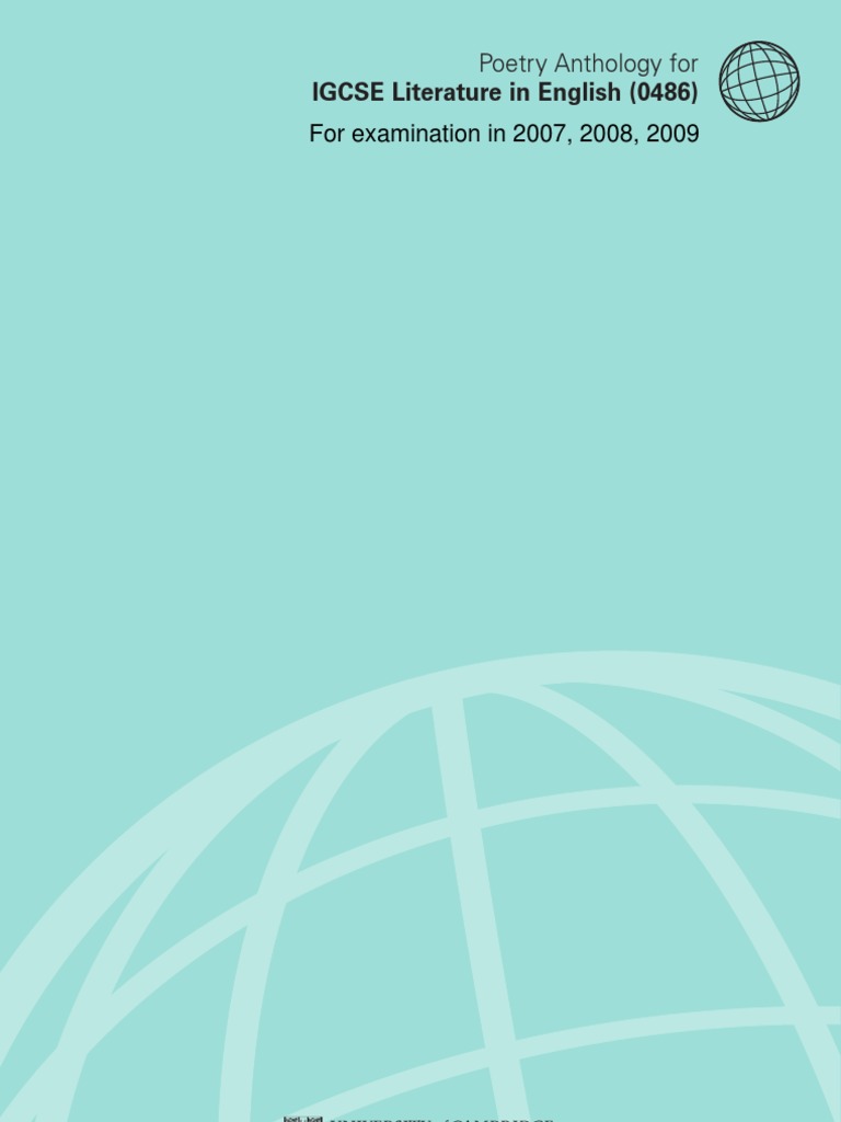 Igcse English Poetry Anthology[1][1] | Copyright | Nature