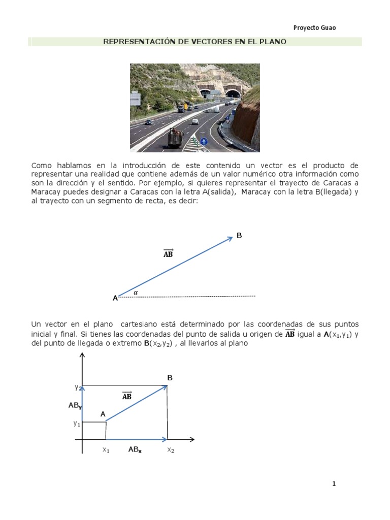 Representación de Vectores en El Plano PDF | PDF | Vector Euclidiano ...