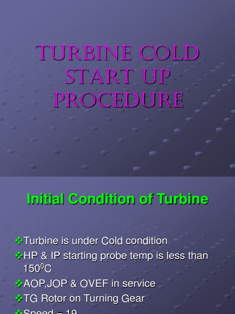 Cold Start Up | PDF | Boiler | Turbine