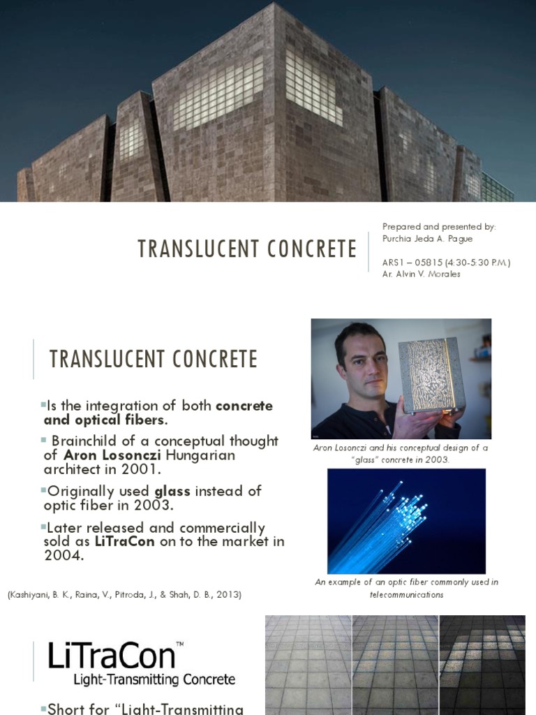 Translucent Concrete | Download Free PDF | Construction Aggregate ...
