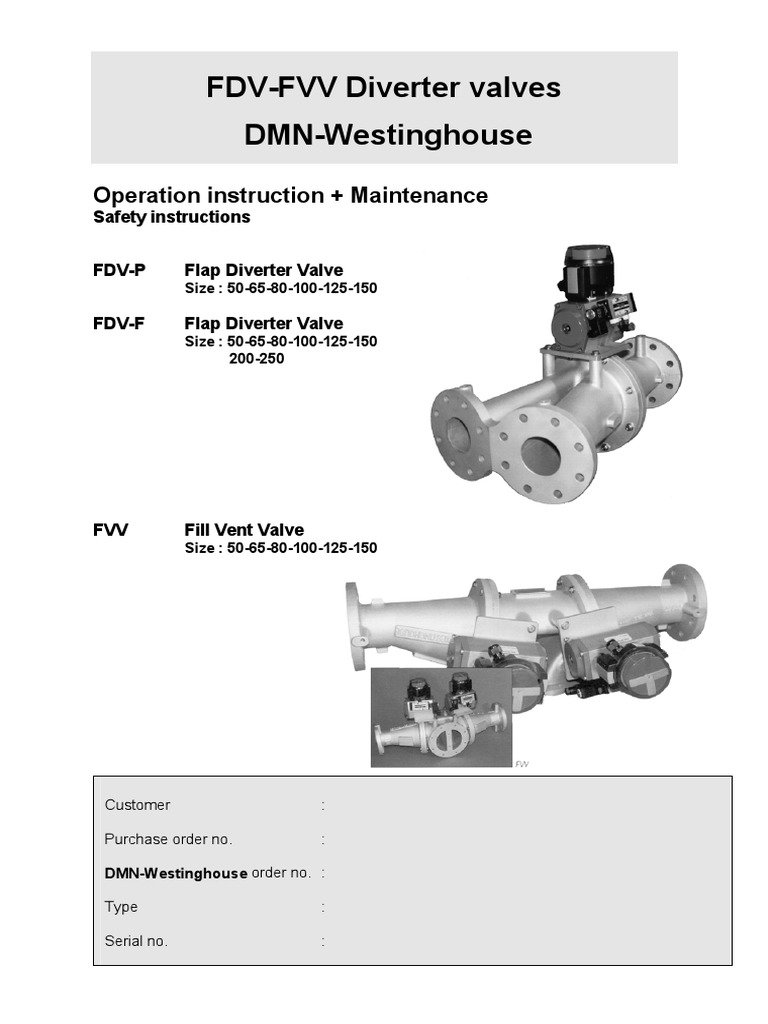 1 - Diverter Fdv-fvv | Valve | Pipe (Fluid Conveyance)