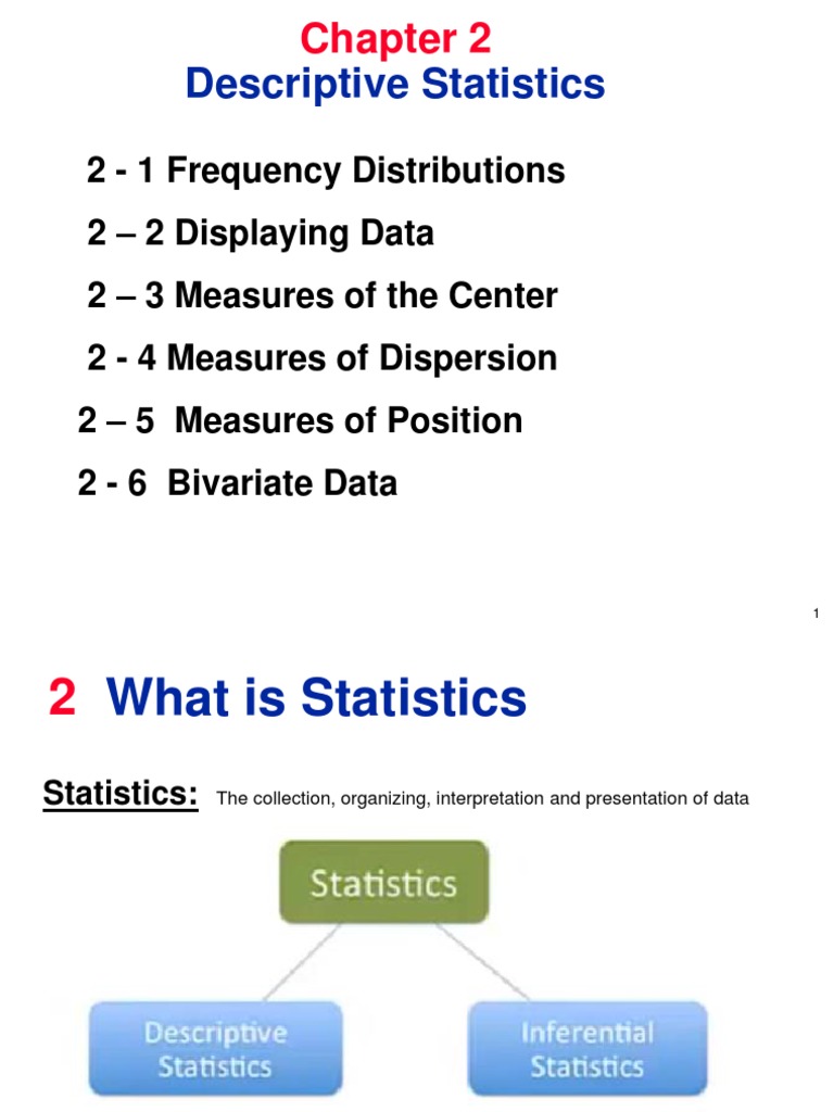 Ch.2 PPT - Descriptive Stat | PDF | Mode (Statistics) | Standard Deviation